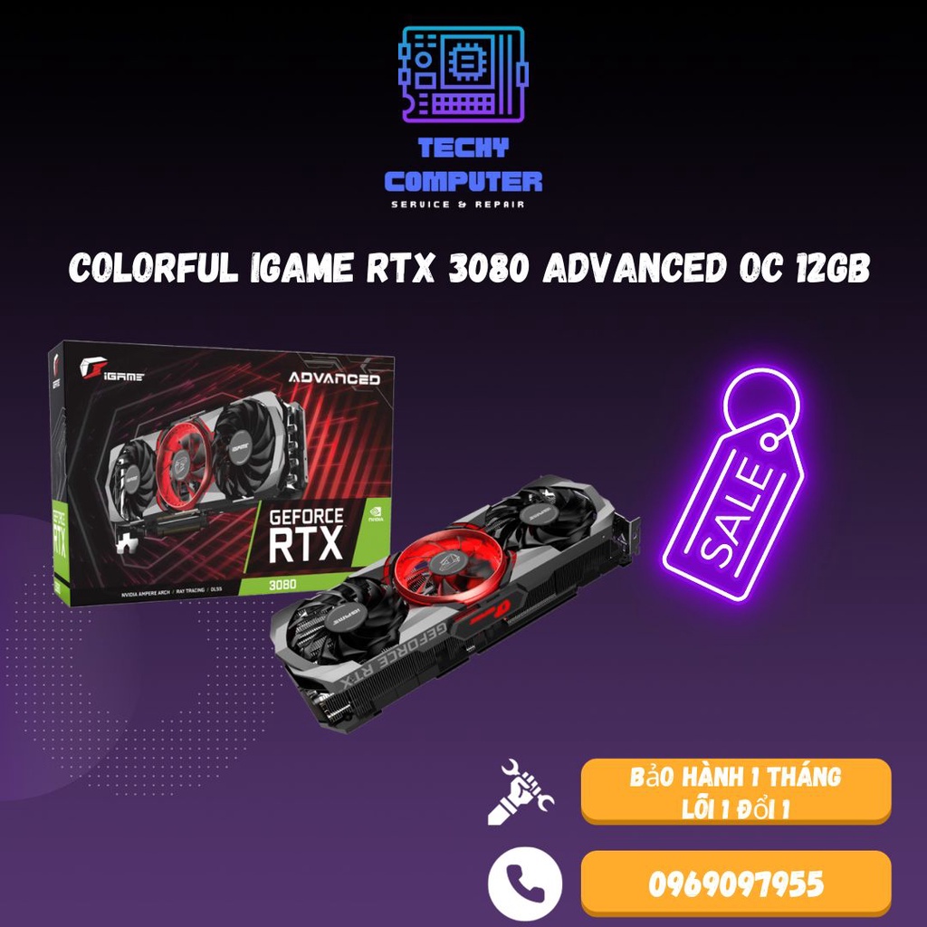 Card màn hình Colorful iGame RTX 3080 Advanced OC 12G LHR-V cũ | Shopee ...