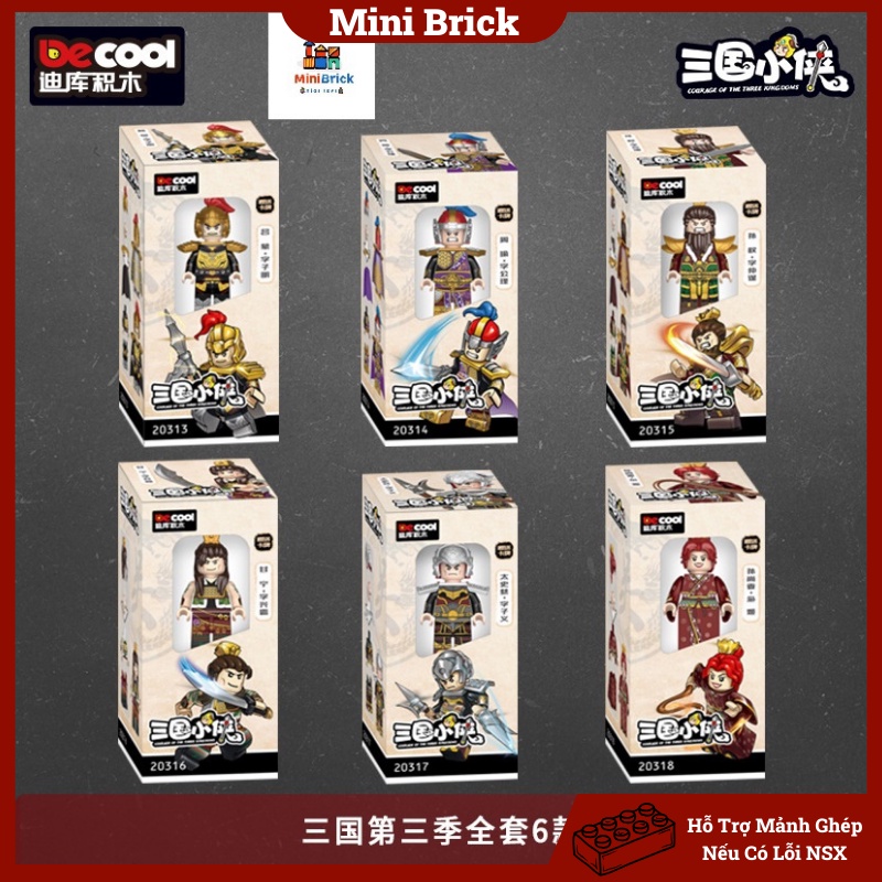 Tam Quốc Diễn Nghĩa Mô hình Lắp ráp Minifigure Decool 20313 20314 Lữ Mông Chu Du Thái Sử Từ ...