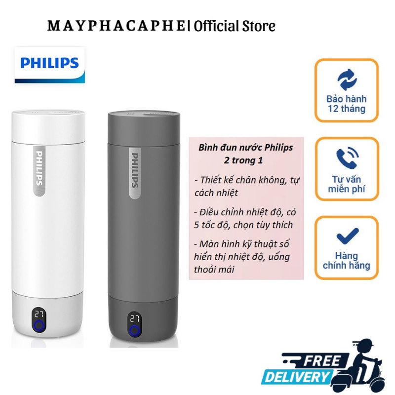 Bình Đun Nước Mini PHILIPS AWP2791, Có Chỉnh Nhiệt 45-99°C, Dung Tích 0 ...