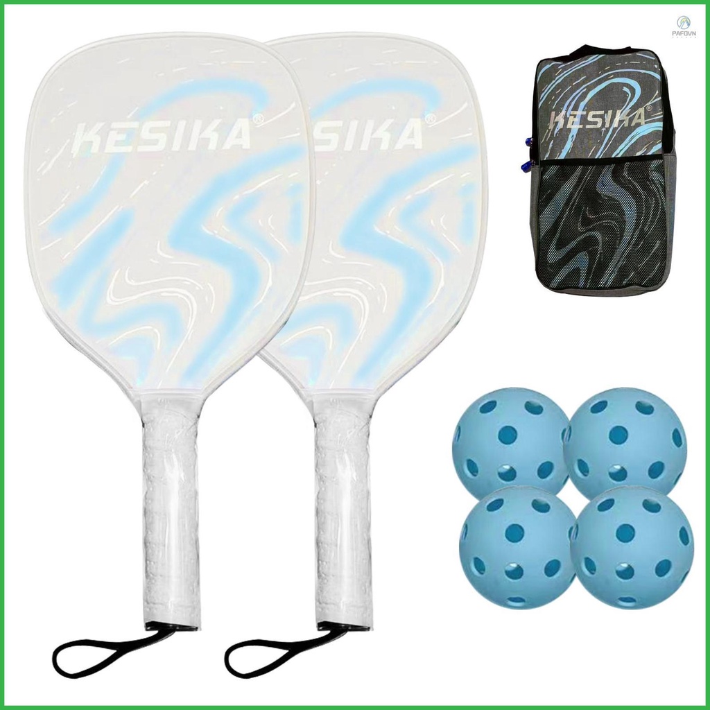 High-Quality Pickleball Rackets - KESIKA Paddle Set with 4 Pickleballs ...