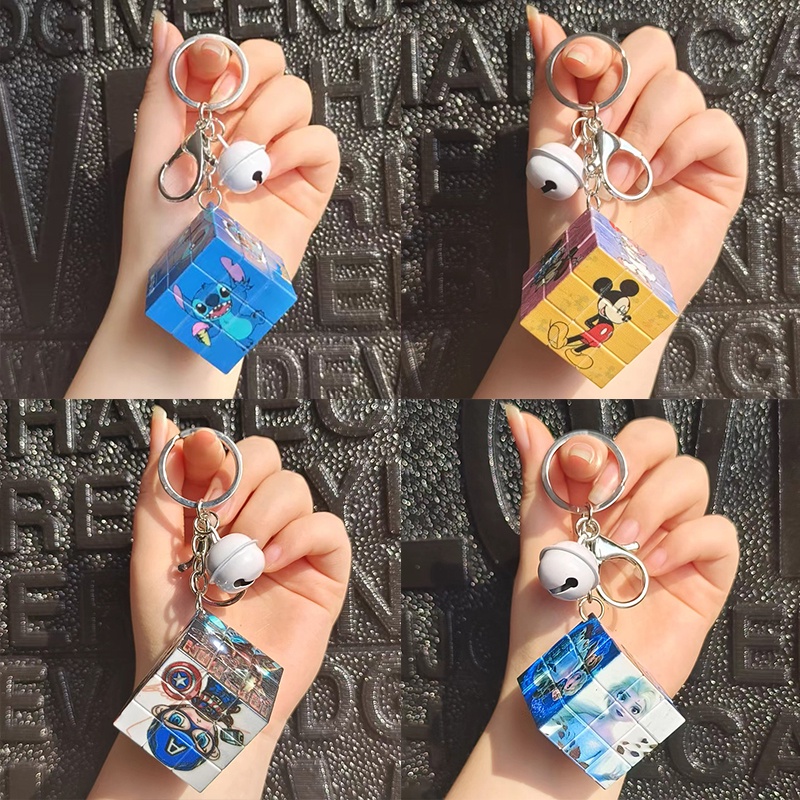 DISNEY Móc Khóa Khối Lập Phương Nhân Vật Hoạt Hình avengers / Công Chúa ...