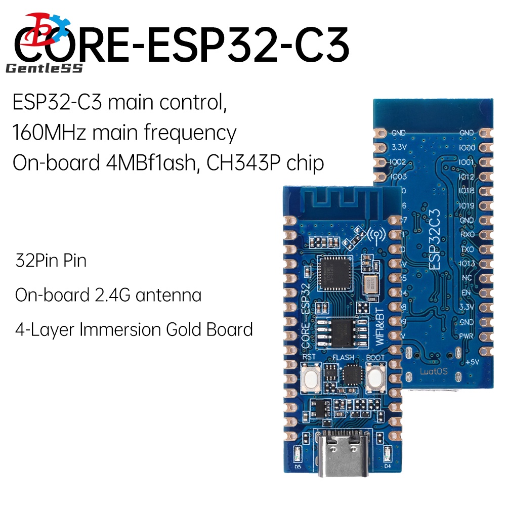 Bảng Mạch Phát Triển esp32-c3 2.4g wifi bluetooth ch343p 32pin esp32c3 chip blue | Shopee Việt Nam