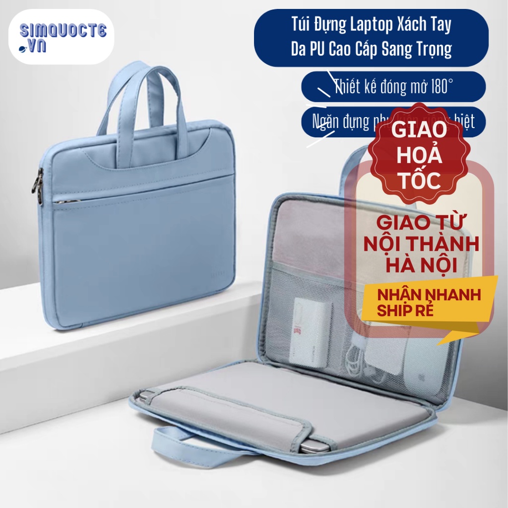 Túi xách đựng laptop da PU 13 - 16 inch cho nam nữ công sở lót nhung ...