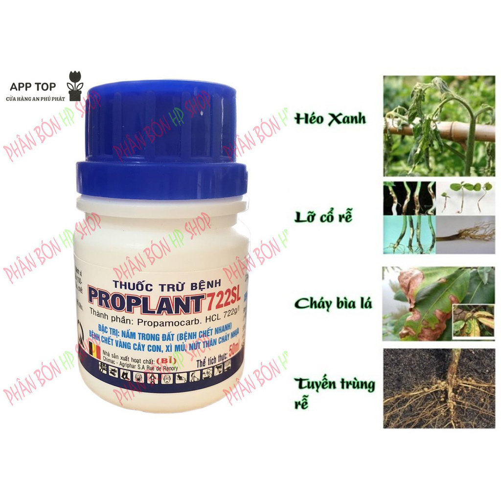 THUỐC TRỪ BỆNH PROPLANT 722SL TRỪ NẤM TRONG ĐẤT, BỆNH VÀNG CÂY CON, XÌ ...