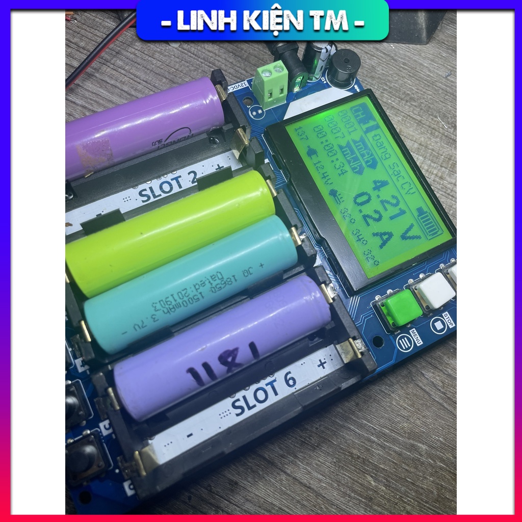 Bộ Sạc Xả Đo Dung Lượng Test Pin 18650 6 Cell | Shopee Việt Nam