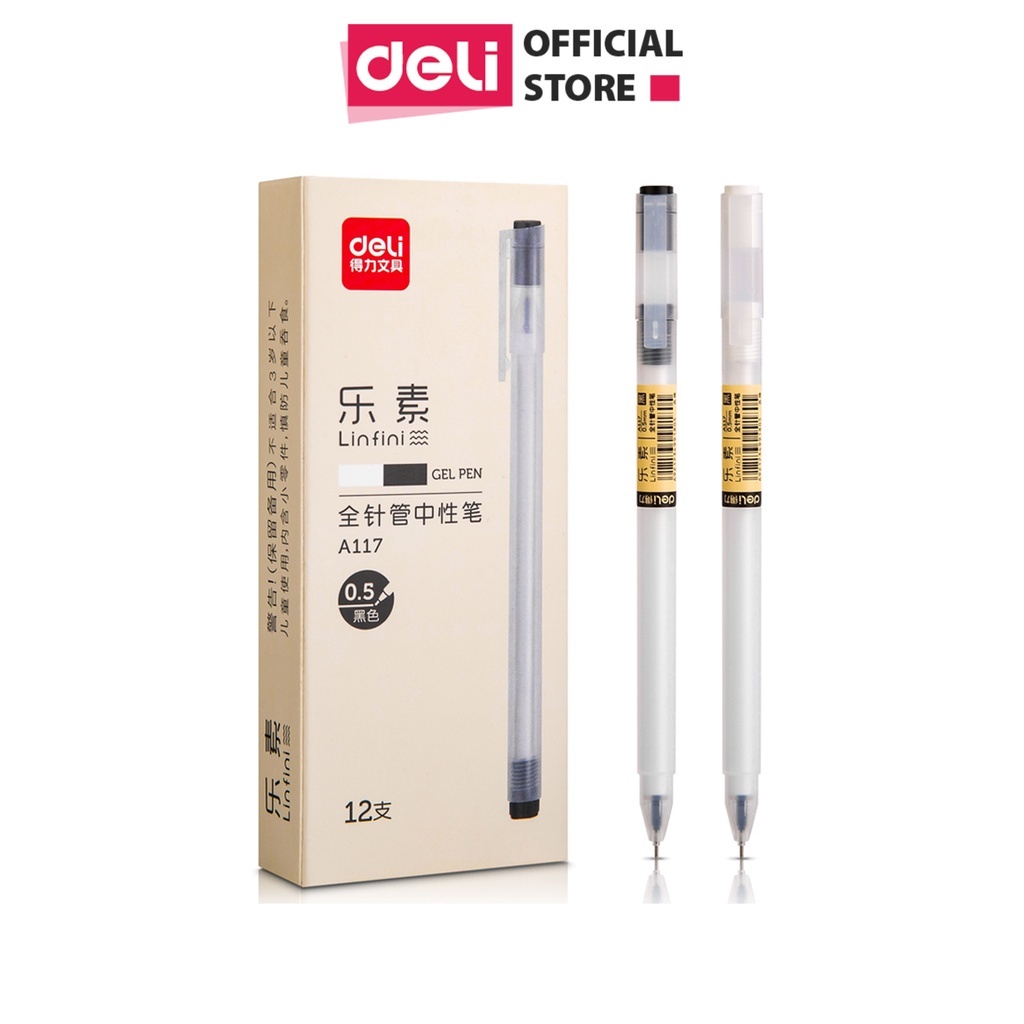 Combo 10 Bút Gel Deli Các Loại Random Nhiều Mẫu Mực Đen Deli - Bút Bi Nước Bấm / Mở Nắp Nhanh ...