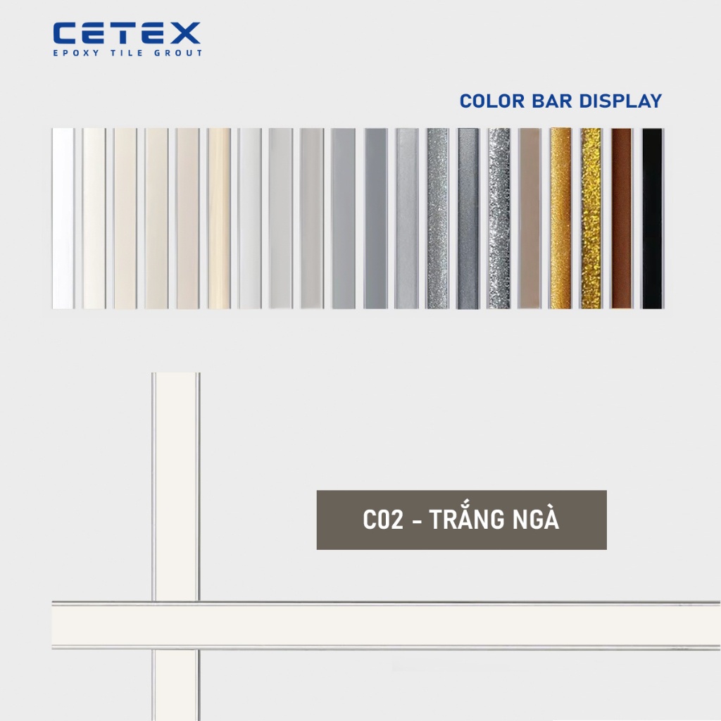Keo chà ron 2 thành phần, keo chít mạch gạch epoxy chống thấm, bám bẩn ...