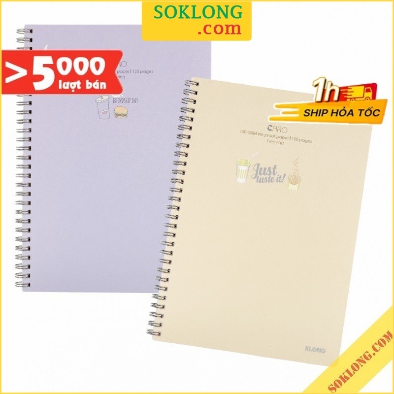 Vở Klong 120 trang caro 5x5mm B5 Klong Ms 575 lò xo kép bìa nhựa Pastel Cuốn tập KLONG | Shopee ...