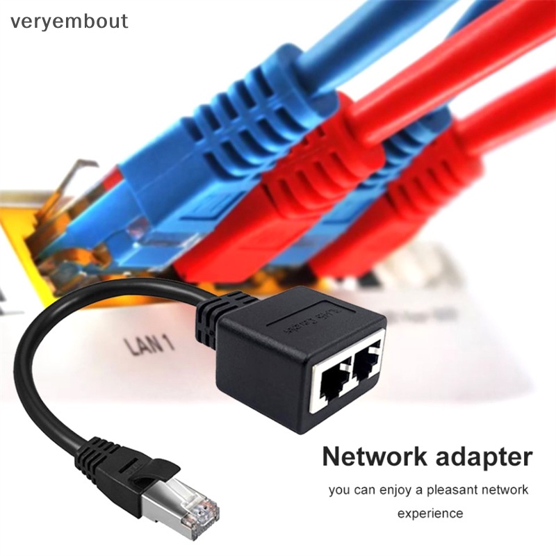 Ut hub rj45 gigabit Chuyển Đổi Từ 1 Đầu Cắm Sang 2 Ổ Cắm ethernet cat5 ...