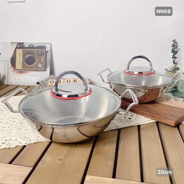 CIXD/NN68 - Nồi hai quai nắp viền đỏ - 20cm | Shopee Việt Nam