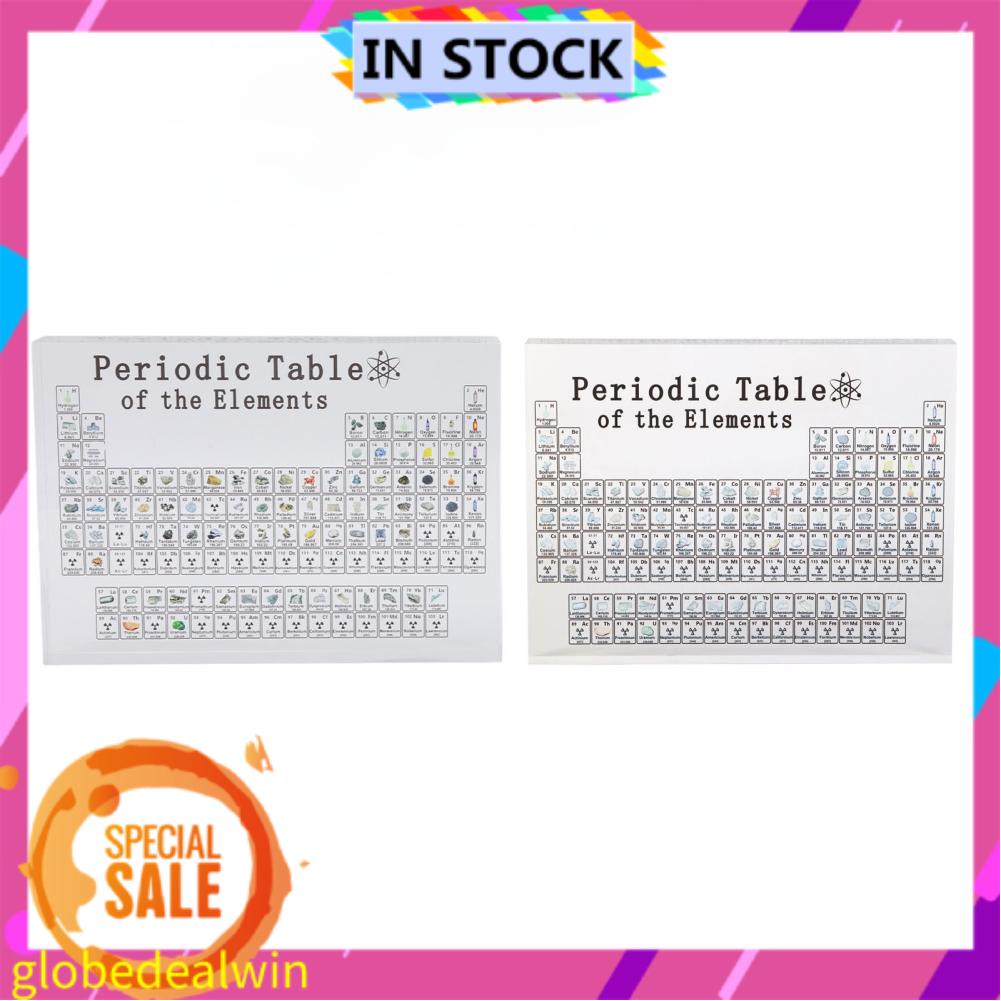 Globedealwin Periodic Table Of Elements Black Acrylic Chemical Alphabet ...