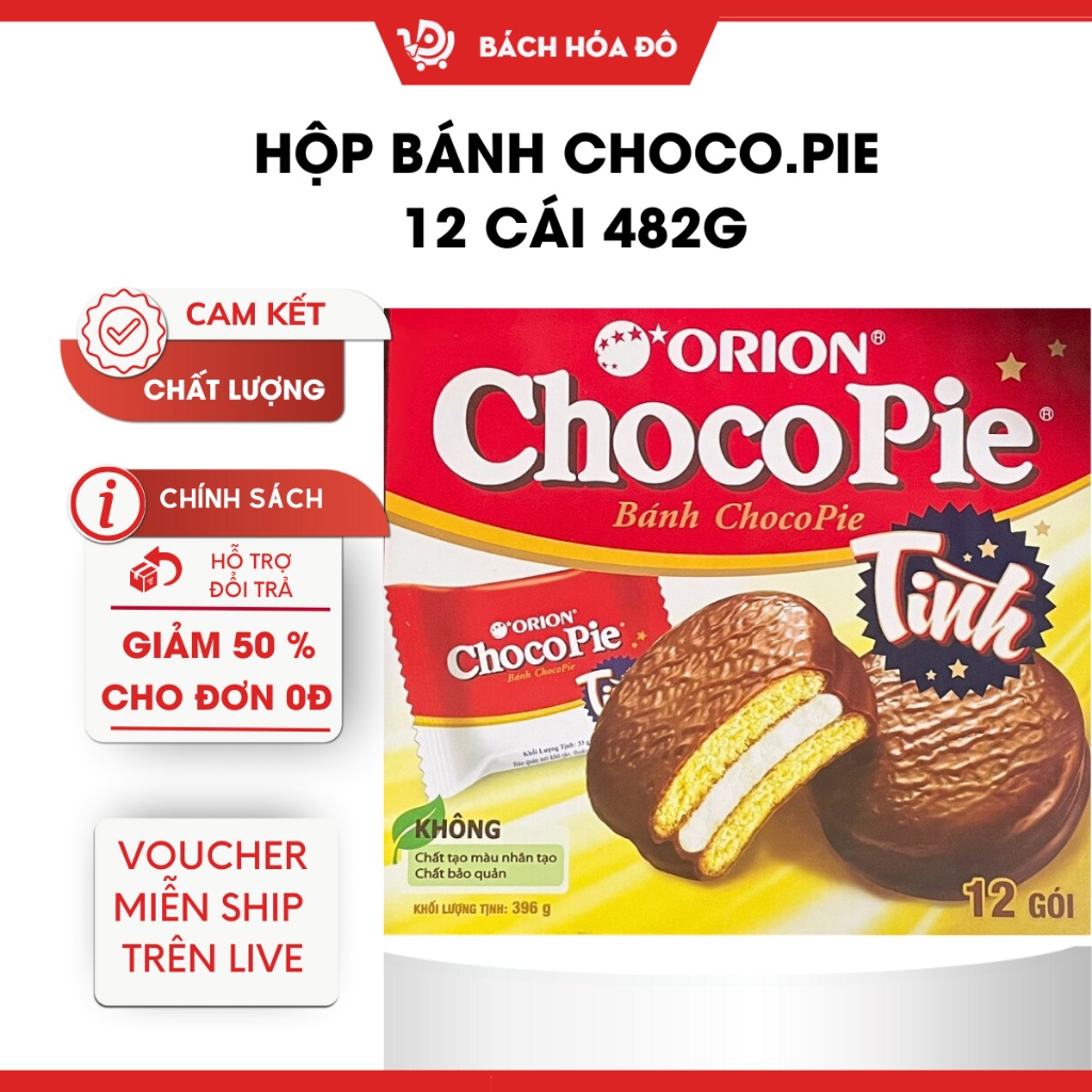 HỘP BÁNH CHOCO.PIE 12 cái 482g 60 / 120BÁCH HÓA ĐÔ | Shopee Việt Nam