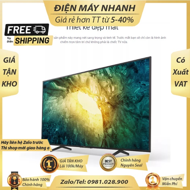Smart Tivi Sony KD - 55X7400H 4K 55 inch HDR Android Chuẩn HP | Shopee ...