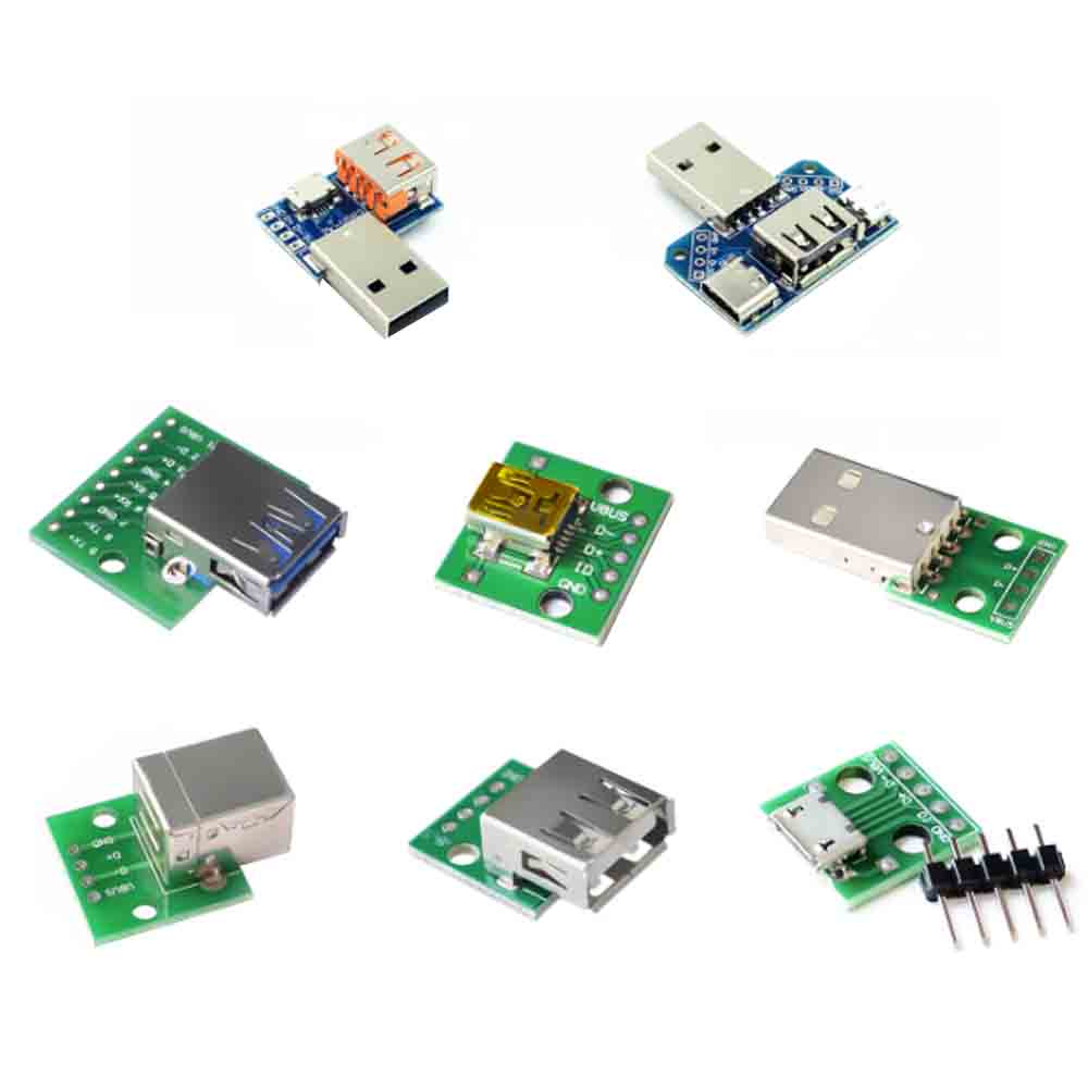 Set 5 Bảng Mạch Chuyển Đổi Cổng micro usb / mini usb / usb a / b / 2.0 ...