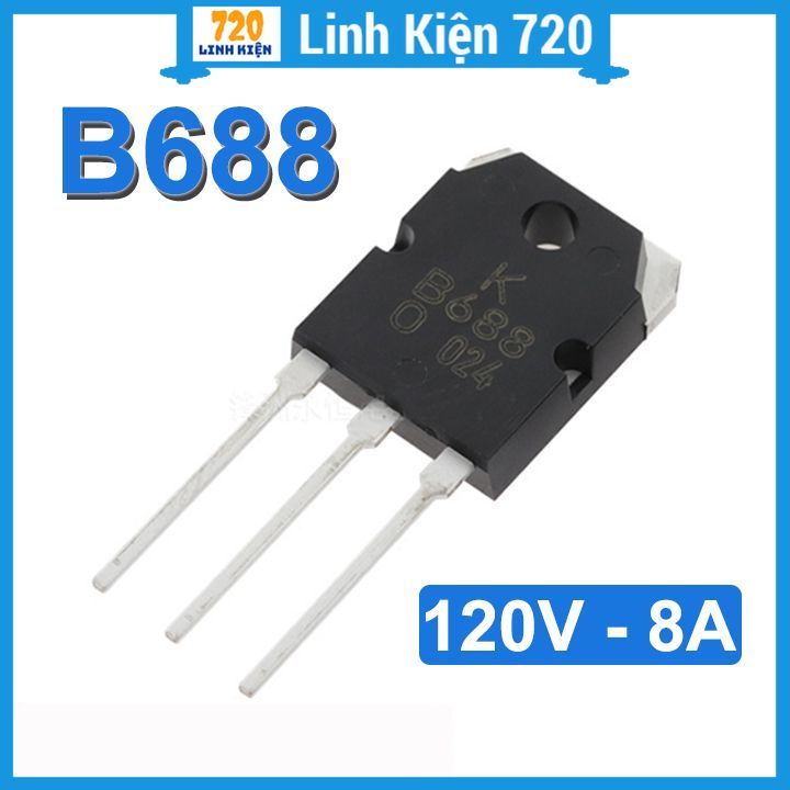 Transistor B688, linh kiện điện tử IC B688 TO-247 TRANS PNP 8A 120V | Shopee Việt Nam
