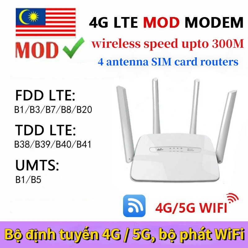 【Vận Chuyển Nhanh】 Bộ Phát WiFi Cho Sim 4G/5G LTE - C300 - 4 Anten Cho ...