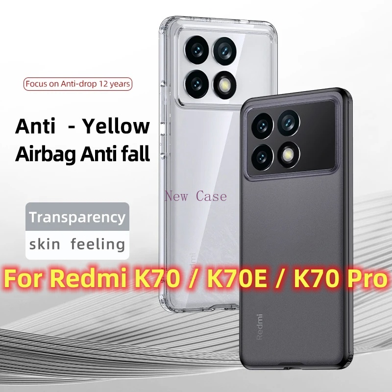 Ốp Điện Thoại pc + tpu Trong Suốt Chống Sốc Cho xiaomi redmi k70 pro k70e k70pro rrdmik70 5g ...