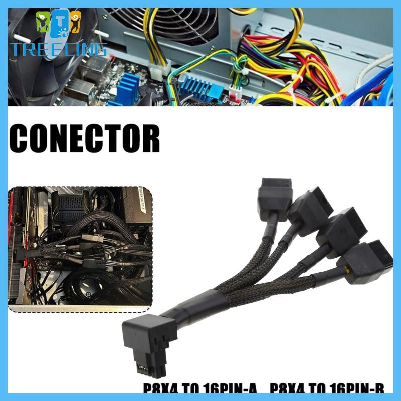 Phụ Kiện Kết Nối GPU RTX4090 RTX4080 Series 16AWG 3x8pin 4x8Pin PCI-E Sang 16Pin 12 + 4 PCIE5 0 ...