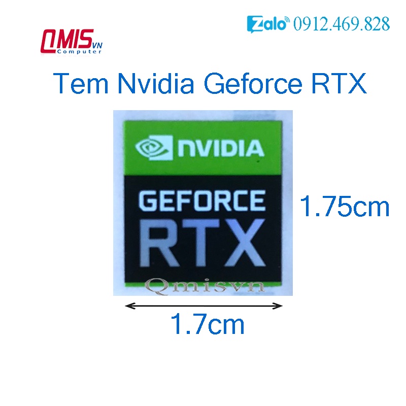 1 cái tem logo card đồ hoạ Nvidia Geforce RTX trang trí máy tính Laptop ...