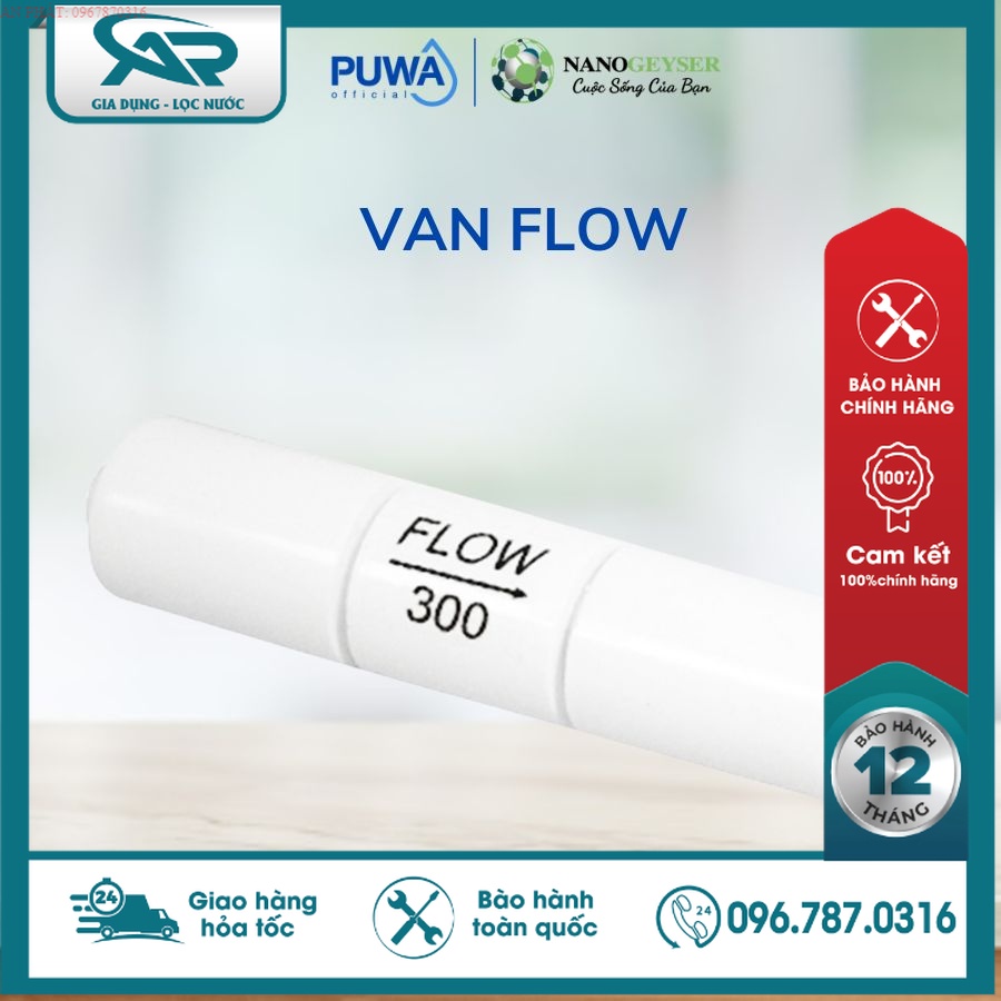 Van flow máy lọc nước nối nhanh dùng cho máy RO, van điều tiết nước ...