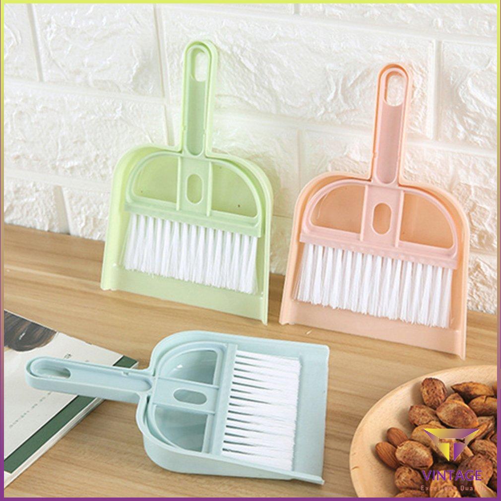 Mini Desktop Sweep Cleaning Brush Small Broom Dustpan Cute Little Suit ...