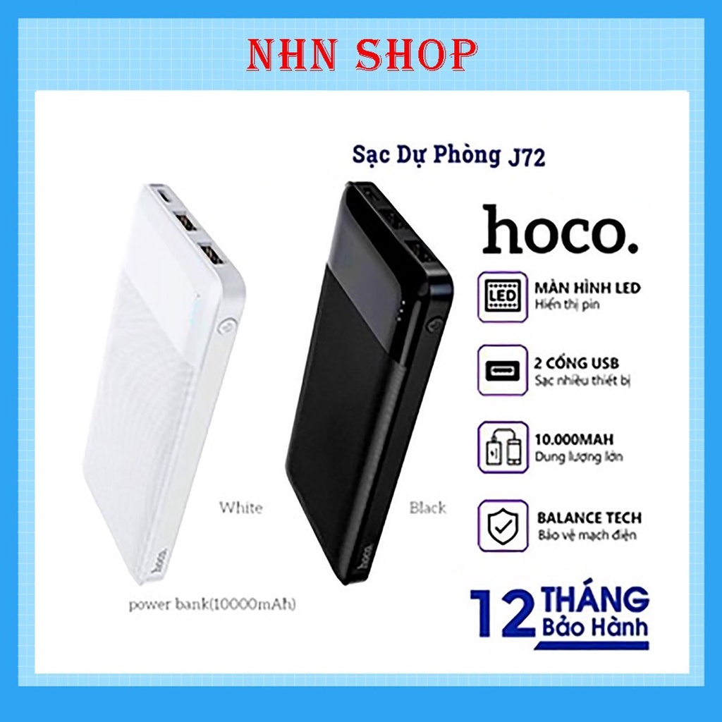[Bh 12Th] Pin Sạc Dự Phòng 2 Cổng Sạc Nhanh 2A Hoco J72 J72A dung lượng ...