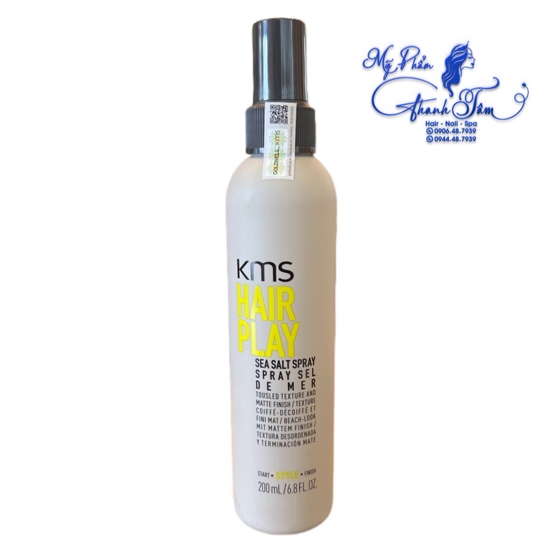 Xịt muối biển KMS Goldwell Hair Play Sea S.alt Spray 200ml [ New ...