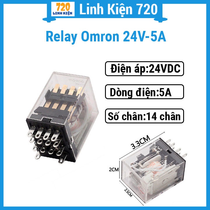 Relay Omron 24V-5A 14Pin, đóng ngắt mạch điện | Shopee Việt Nam