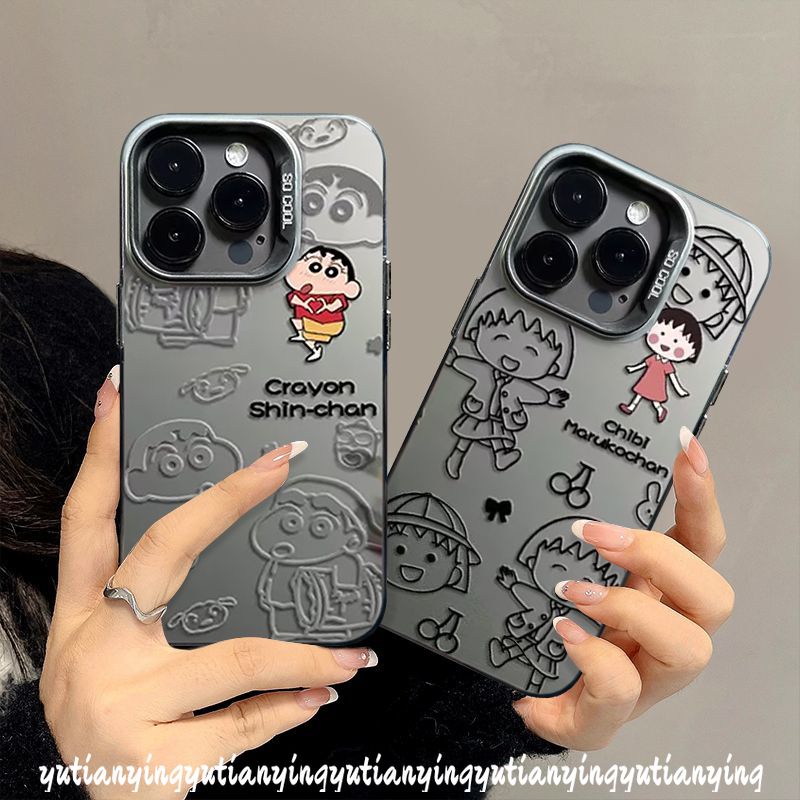 Dễ Thương Ốp Điện Thoại Silicon Dẻo Mạ Màu Hoạt Hình maruko-chan Cho iphone 11 15 14 12 13 pro ...