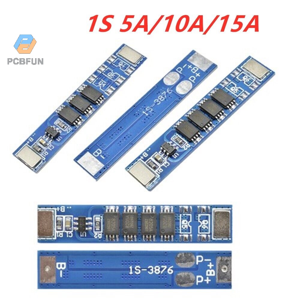 Pcbfun 1 / 5 chiếc 1S 5/10/15A Pin Lithium Ion MOS 3.7V Bảng bảo vệ BMS ...