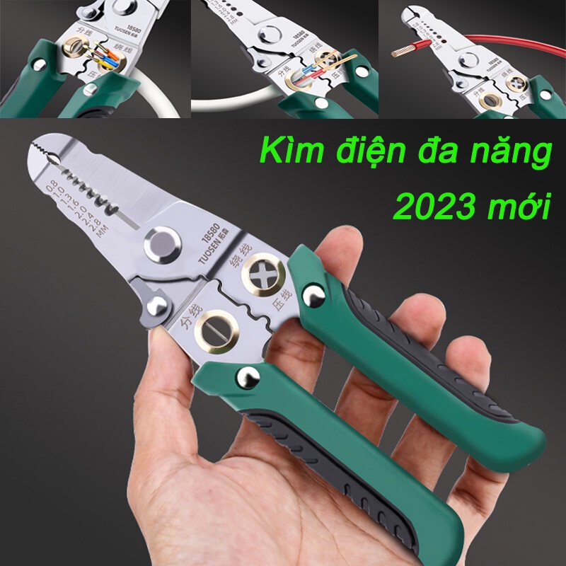 LAMJAD - Kìm tuốt dây điện đa năng 9 trong 1 thế hệ mới - Kìm điện đa ...