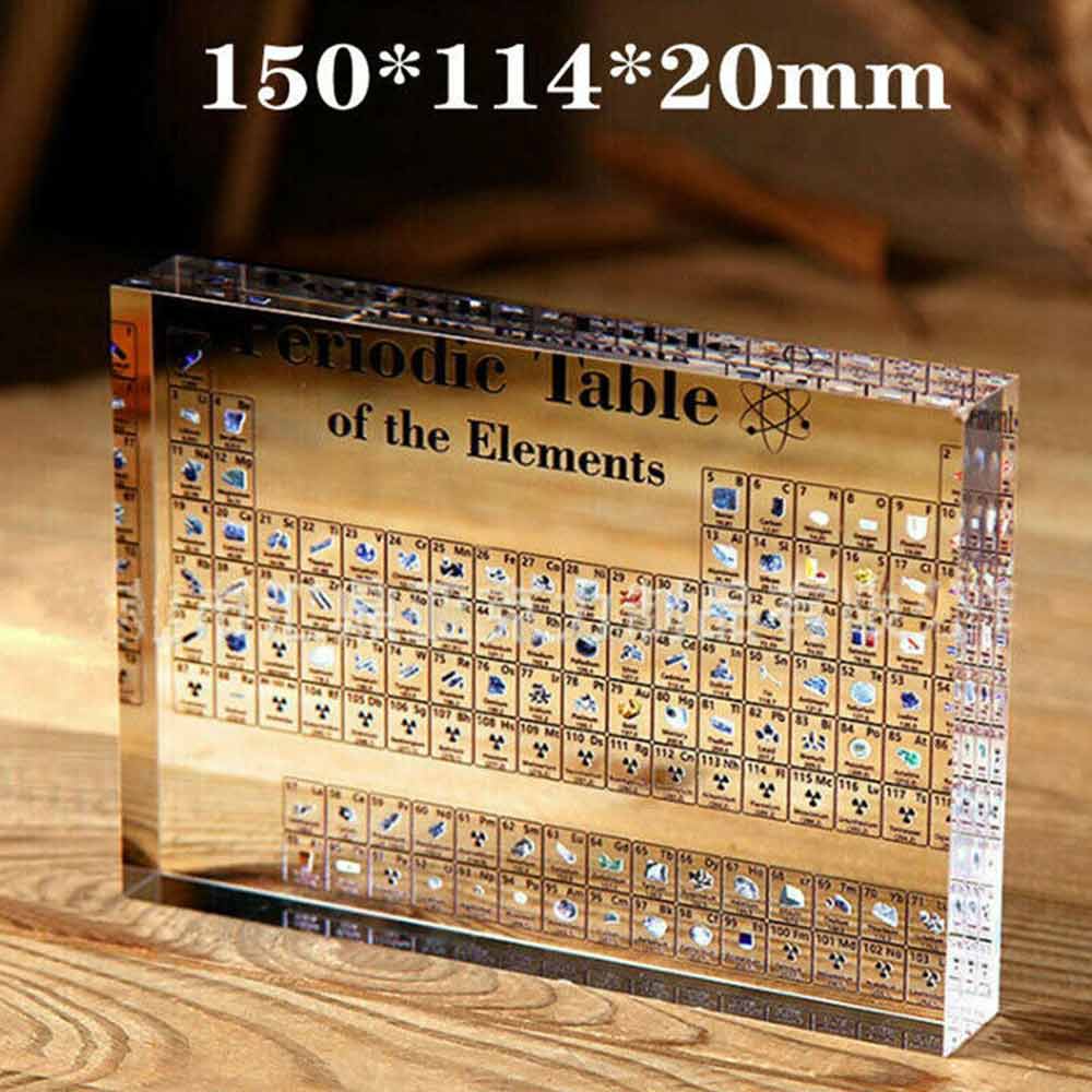 DC Periodic Table with Real Elements Inside / Acrylic Periodic Table ...