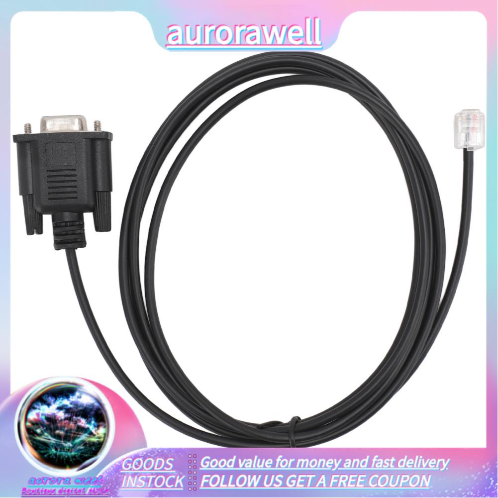 Aurorawell DB9 RS232 to RJ11 6P4C Serial Console Cable PVC 6ft Plug and ...