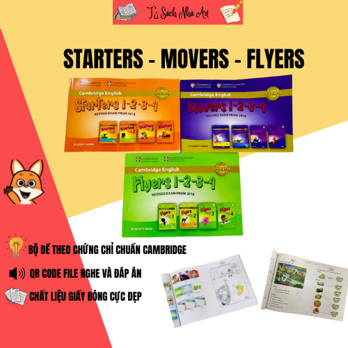 SÁCH - Cambridge Starters, Movers, Flyers - in gộp 1234 + File nghe Mp3 ...