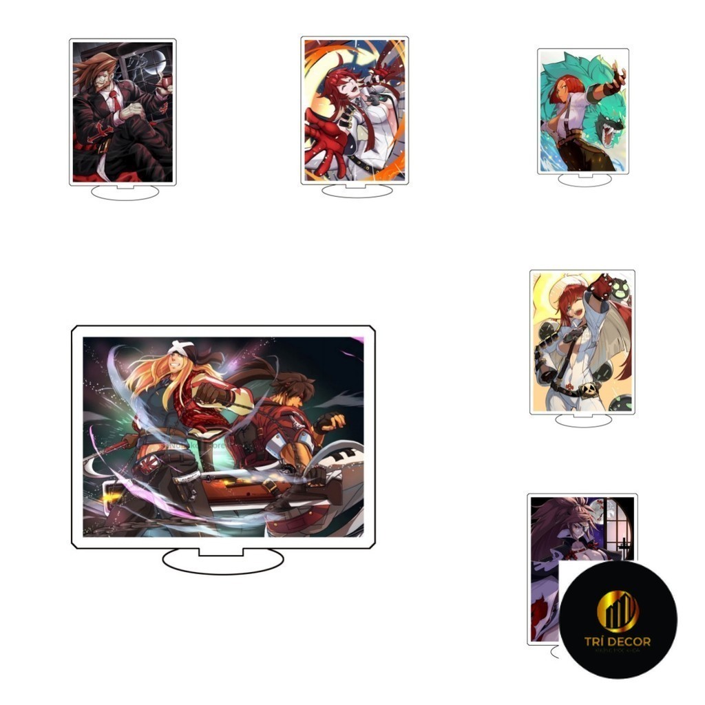 Móc Khoá, Standee, Tranh Kính Mô Guilty Gear Bridget Baiken Faust Game ...