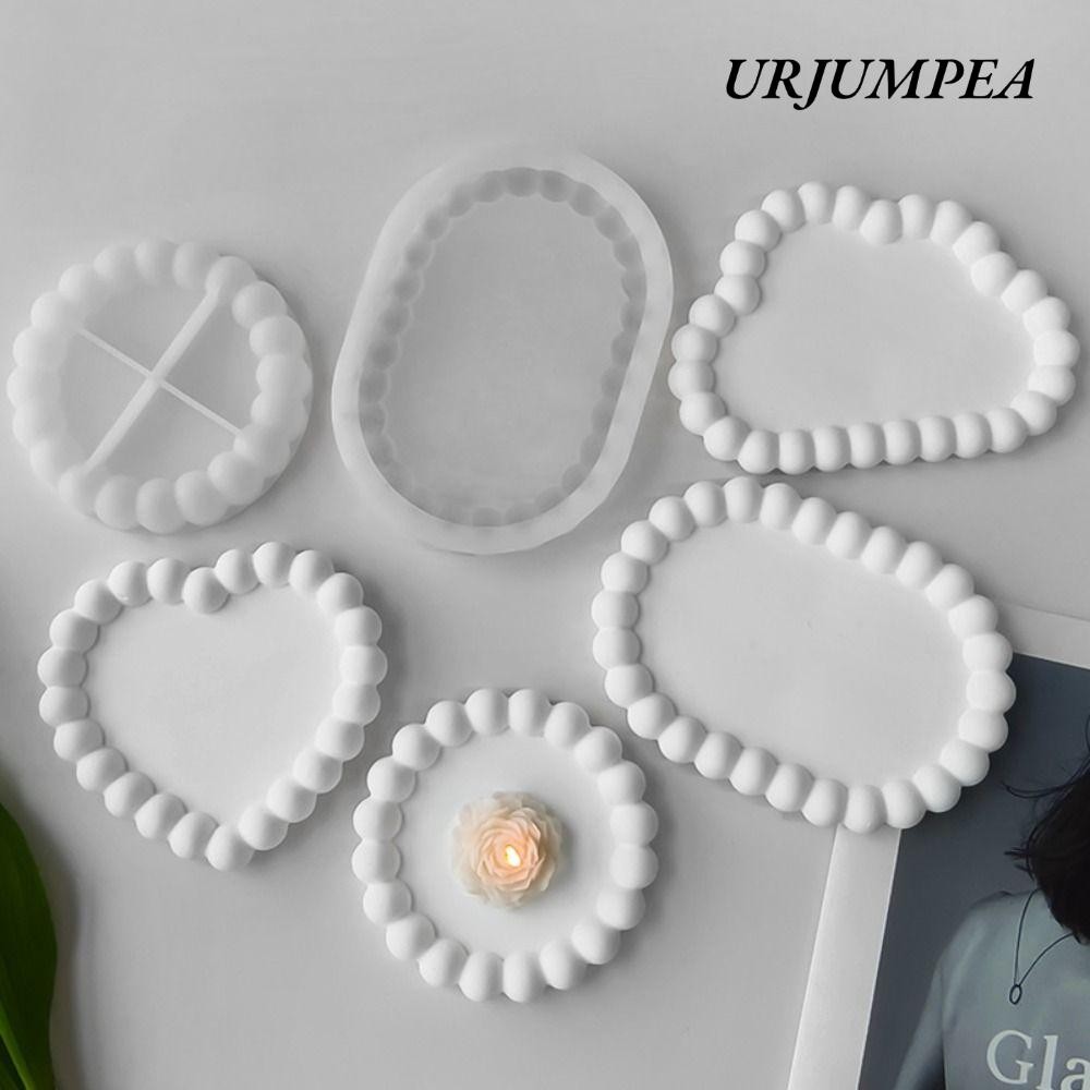 Urjumpea Coaster Khuôn Silicon, DIY Tròn Hoa Mây Hình Trái Tim Khay Bảo ...