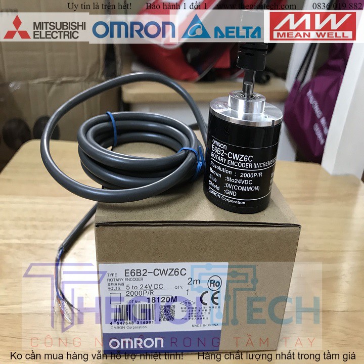 Bộ mã hóa vòng quay Encoder E6B2-CWZ6C 2000P/R | Shopee Việt Nam