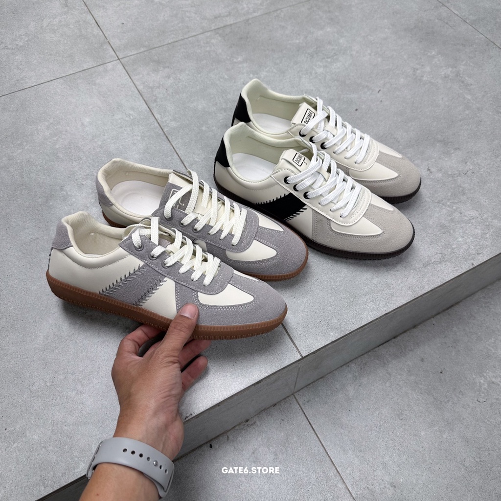 Giày cổ thấp Nam SS, sneaker đế bệt dáng thể thao casual trainers phối ...