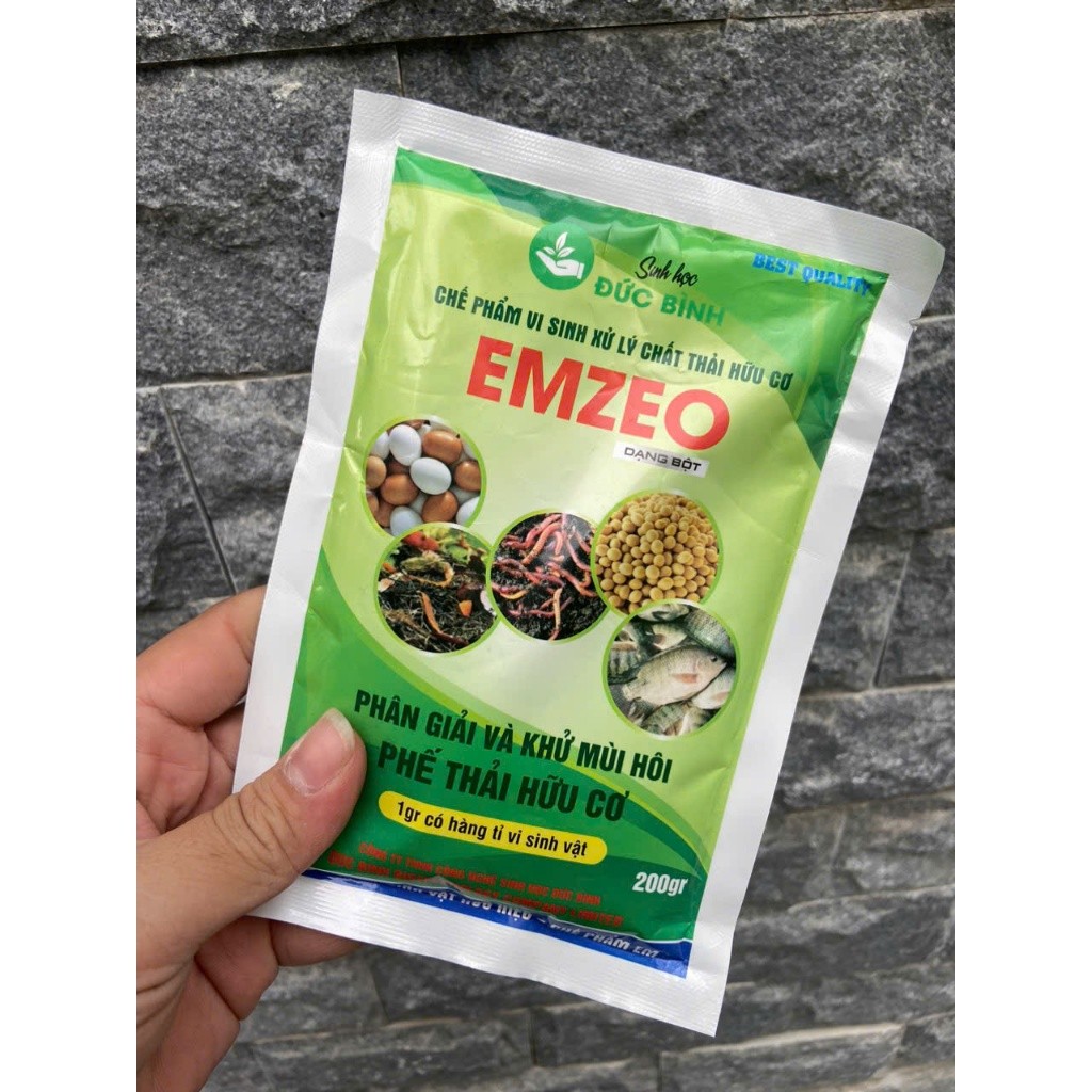 Gói 200gr Chế Phẩm Vi Sinh EMZEO Đức Bình - Khử Mùi hôi ủ dịch cá , đậu ...
