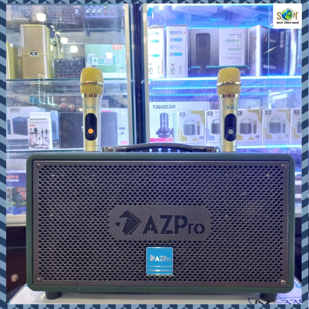 Loa karaoke AZpro AZ-336, kèm 2 micro UHF, Hàng chính hãng | Shopee ...