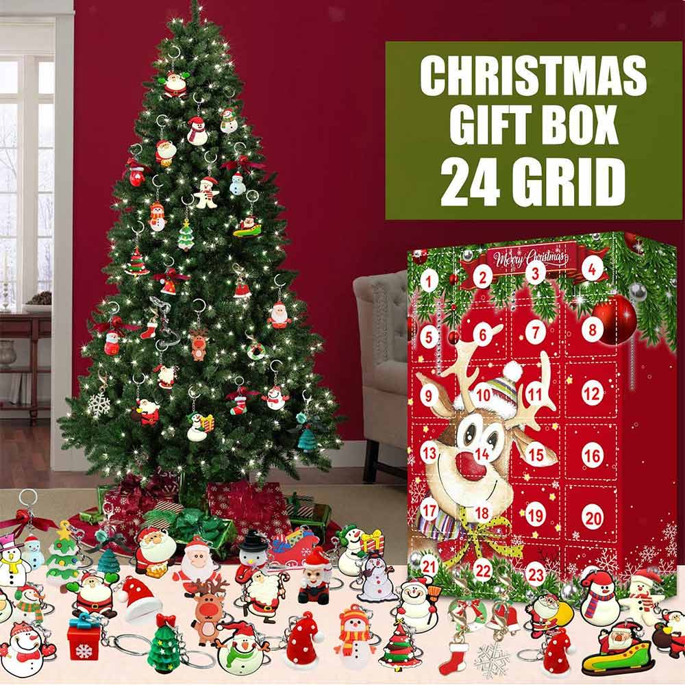 Advent Calendar Kids Christmas Calendar with Hanging Toys 24pcs ...
