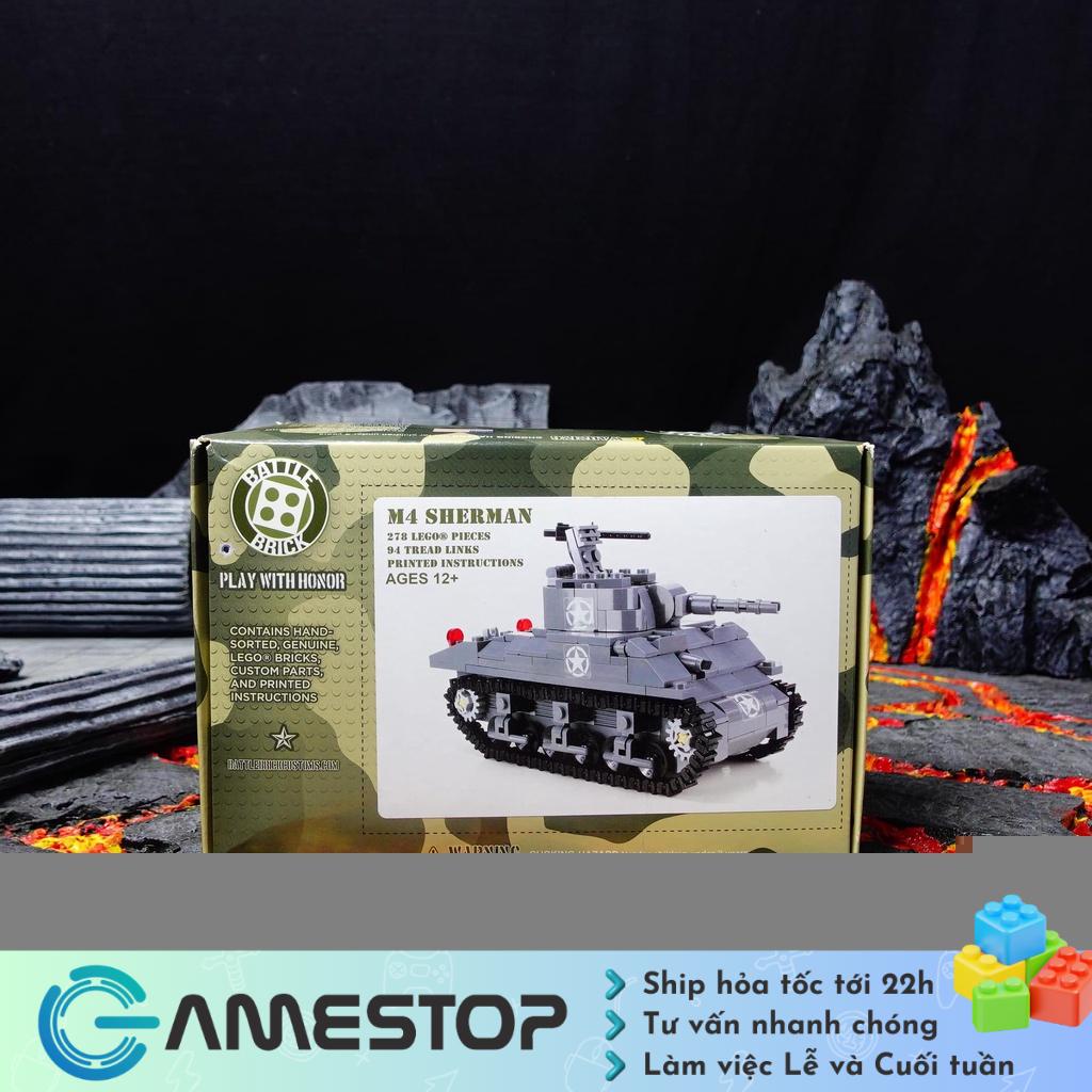 Mô hình lắp ráp Lego Battle Brick M4 US World War 2 Tank LGBB16 chính ...