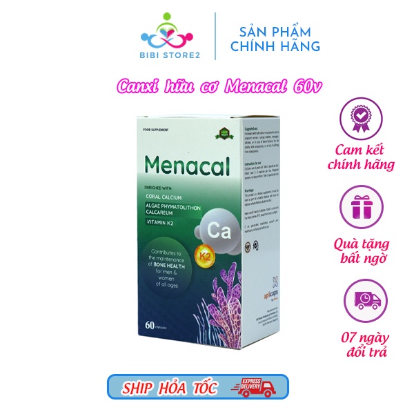Menacal, Canxi bà bầu, Vitamin d3k2, DHA, Giúp bổ sung các loại vitamin, canxi từ tảo biển cho ...