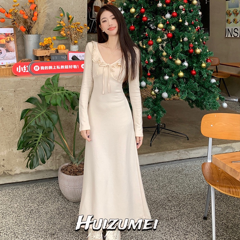 Huizumei Pháp nhẹ nhàng giảm tuổi không khí len dày váy trẻ em eo giảm ...