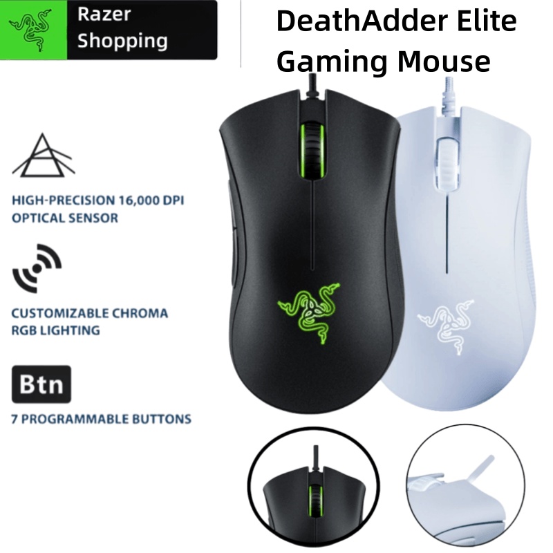 Chuột Quang Gaming Razer DeathAdder Elite Có Dây, 5 NúT BấM 10000DPI ...