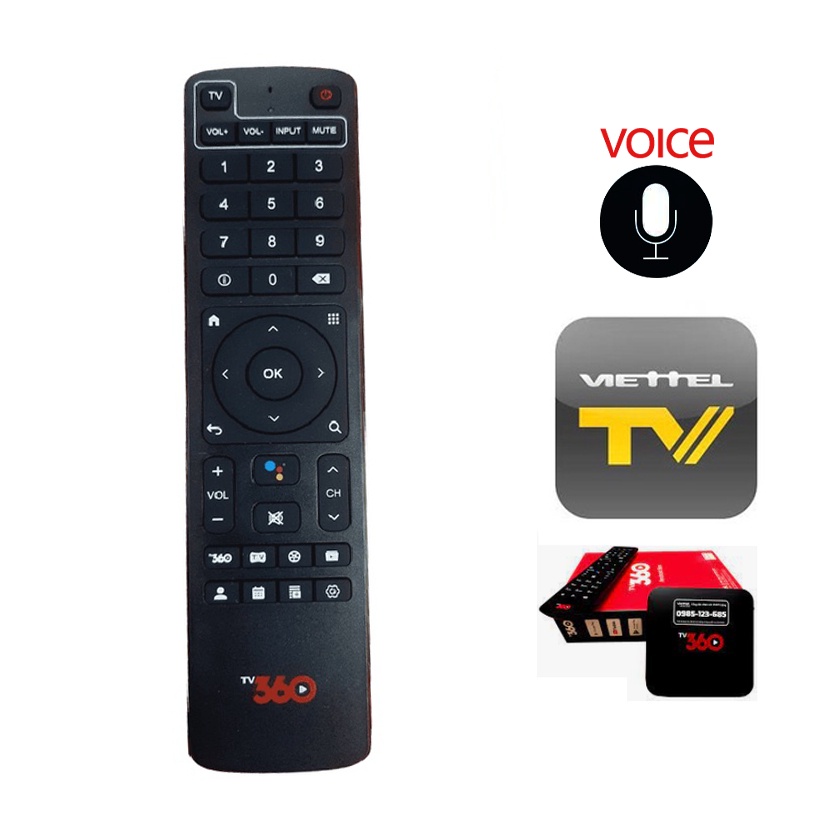Remote Điều Khiển Đầu Thu Viettel TV360 Box 4K Android TV Box Thông ...