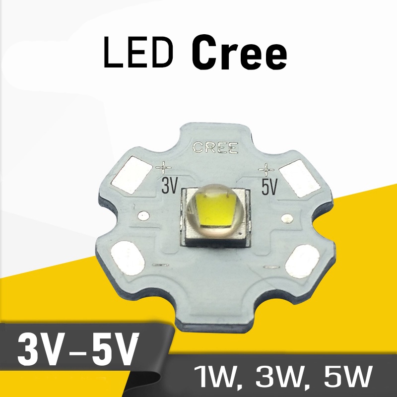 Chip Led Cree, bóng đèn LED siêu sáng 1W/ 3W/ 5W (Điện áp 3V - 5V) CRI ...