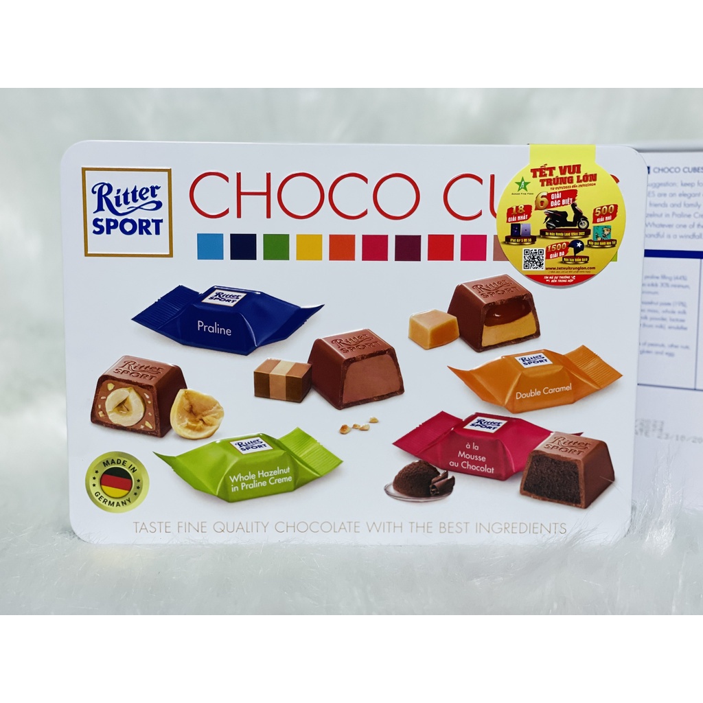 Chocolate Viên Hỗn Hợp Choco Cubes Ritter Sport - Hộp Thiếc 192g ...