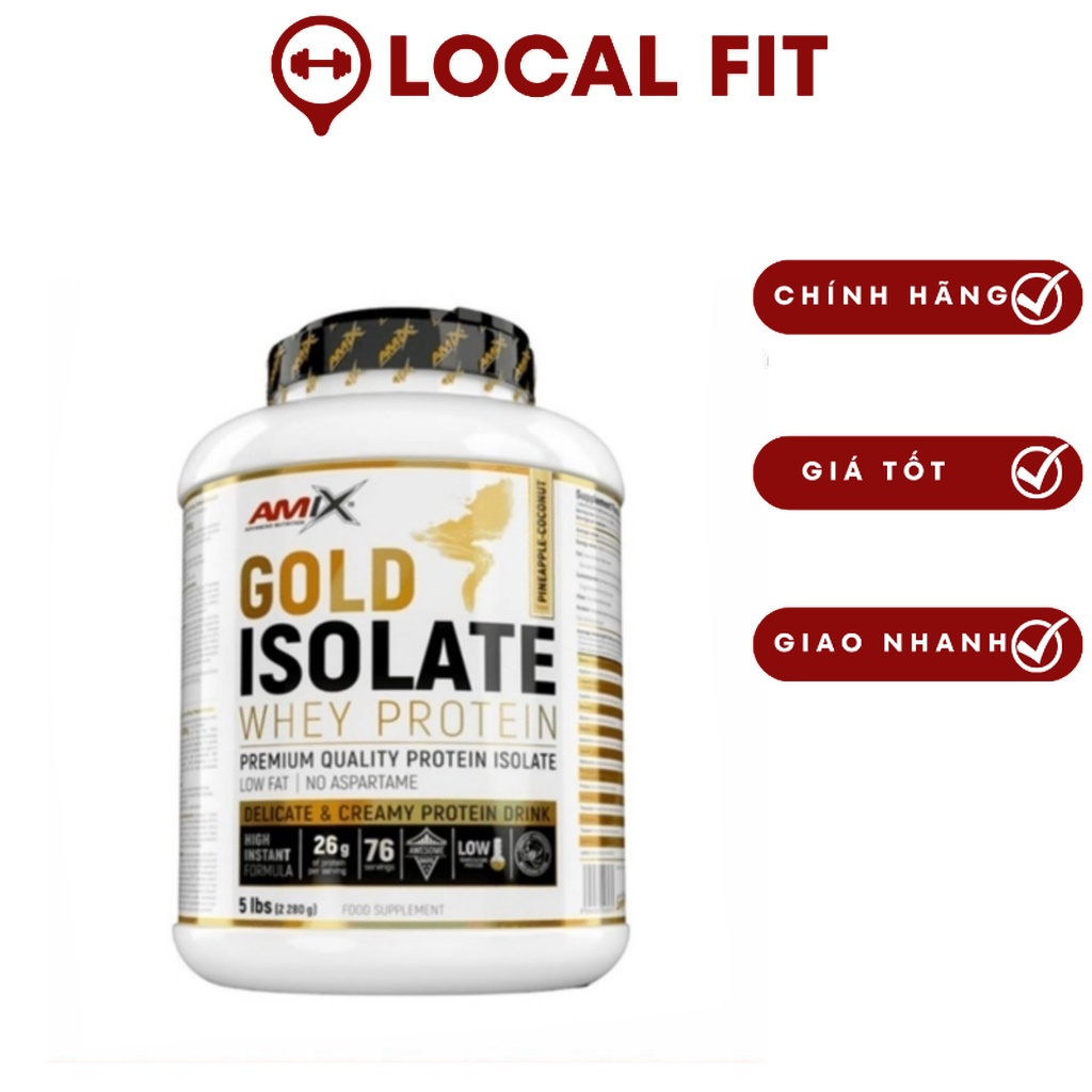 [Chính hãng] Sữa tăng cơ Amix Gold Isolate Whey Protein, 5 Lbs (76 ...