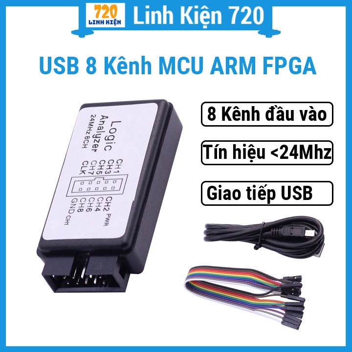 USB 8 kênh MCU ARM FPGA, module phân tích logic Debug 24M, phát hiện sai sót, gỡ lỗi | Shopee ...
